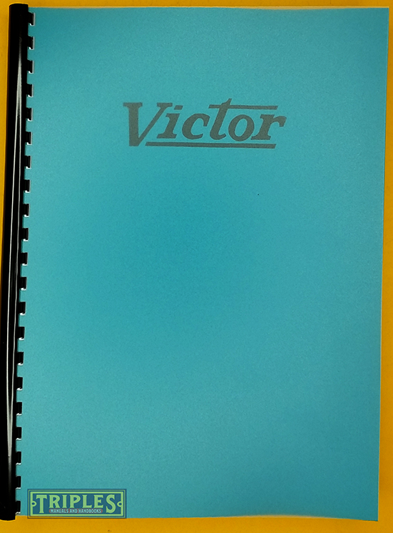 Victor 400 & 500 Series Lathe Operating Manual and Parts List.